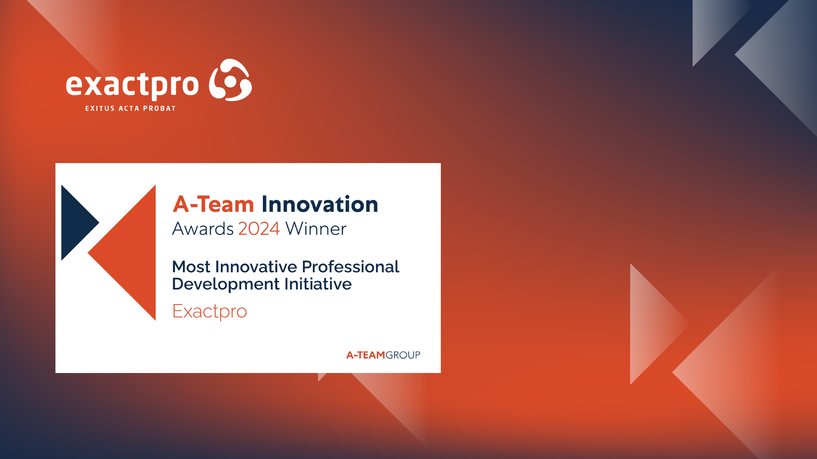 Exactpro wins award for Most Innovative Professional Development ...
